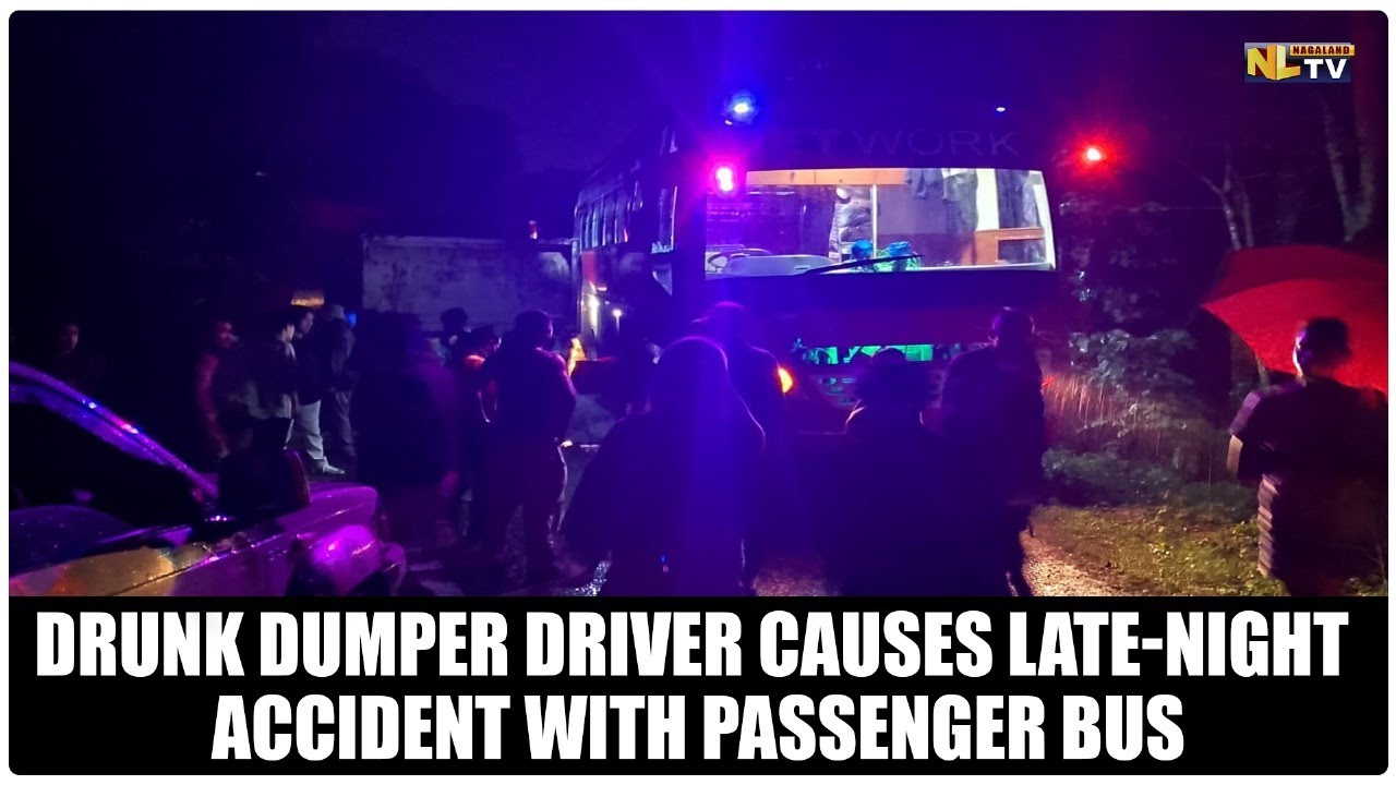 DRUNK DUMPER DRIVER CAUSES LATE-NIGHT ACCIDENT WITH PASSENGER BUS - YouTube