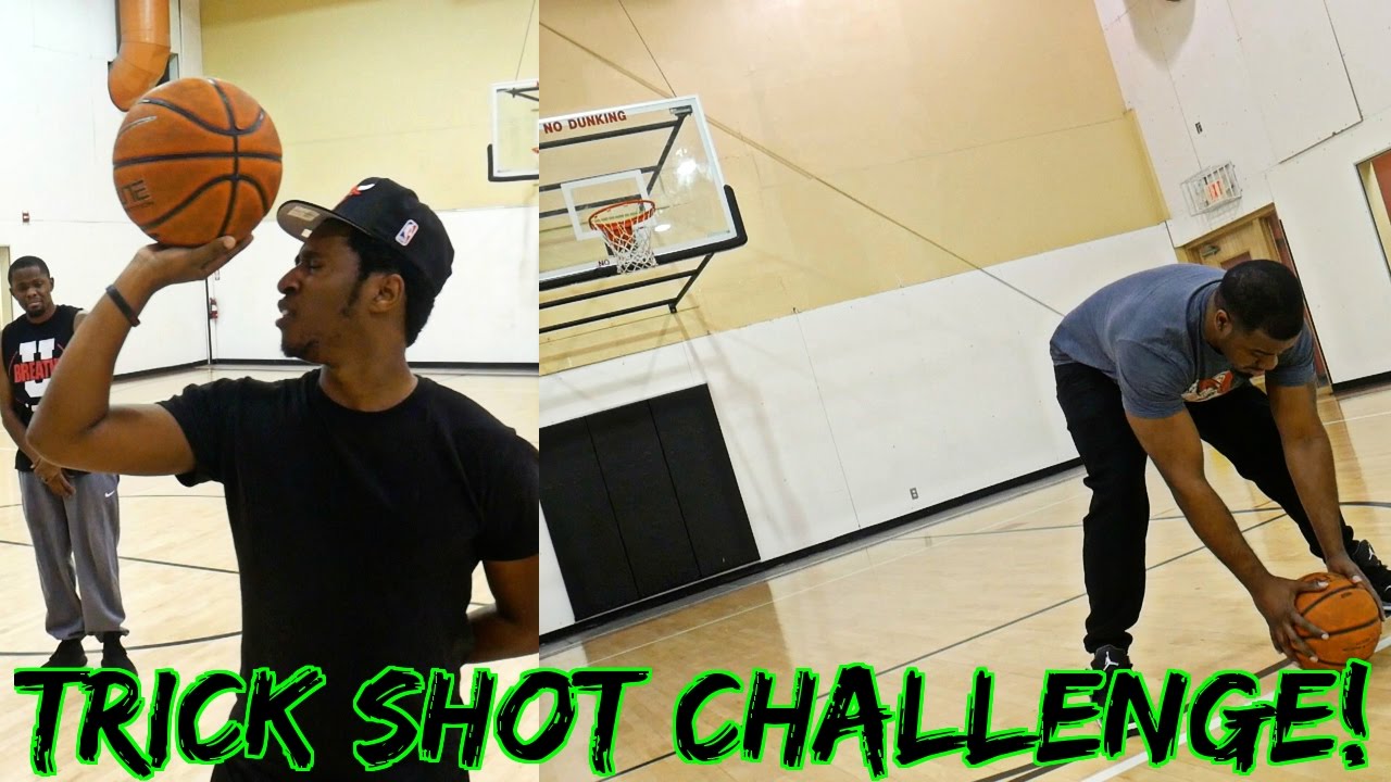 YOUTUBER IRL TRICK SHOT CHALLENGE WITH iMAV JUICE AND KOUP! 360 LAYUPS ...