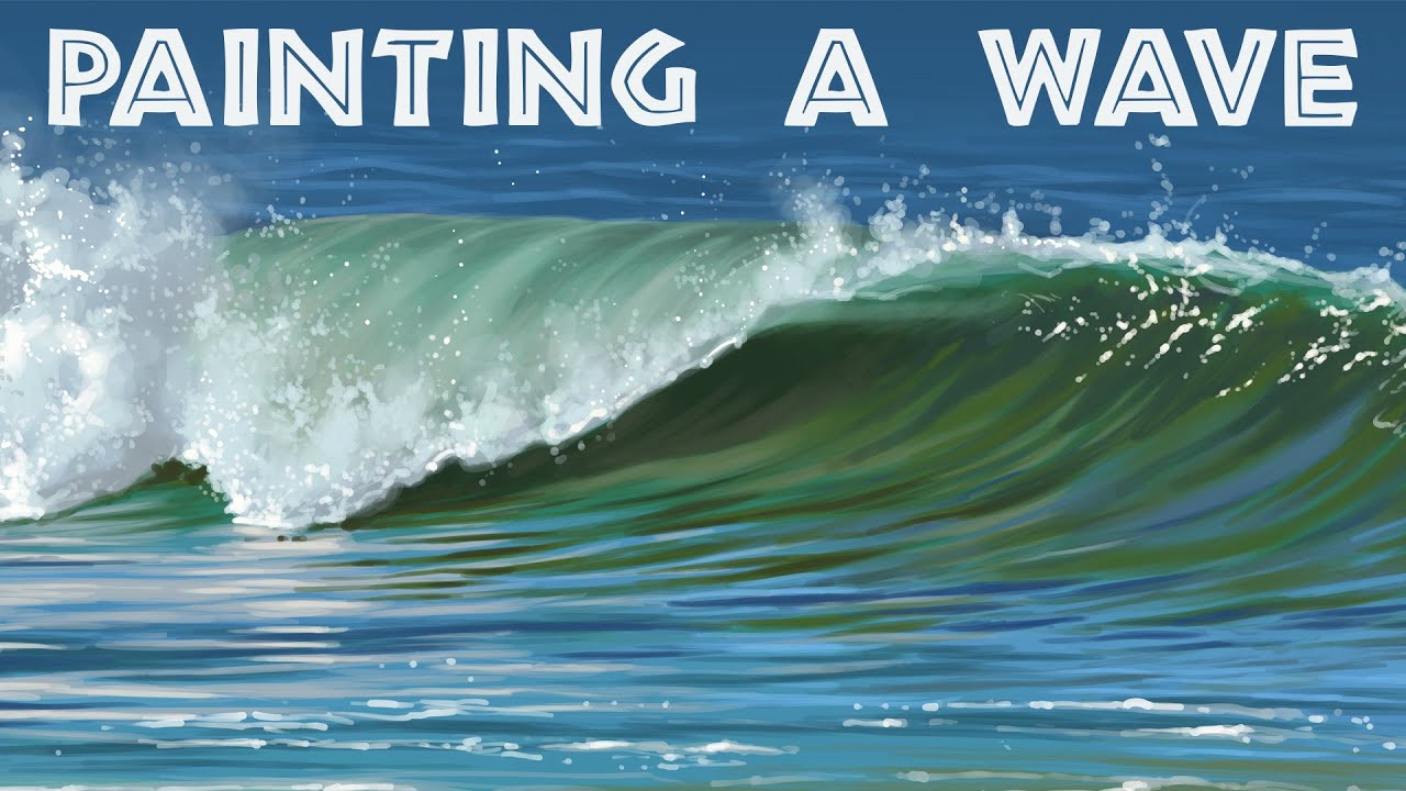 How To Paint A Crashing Wave - YouTube
