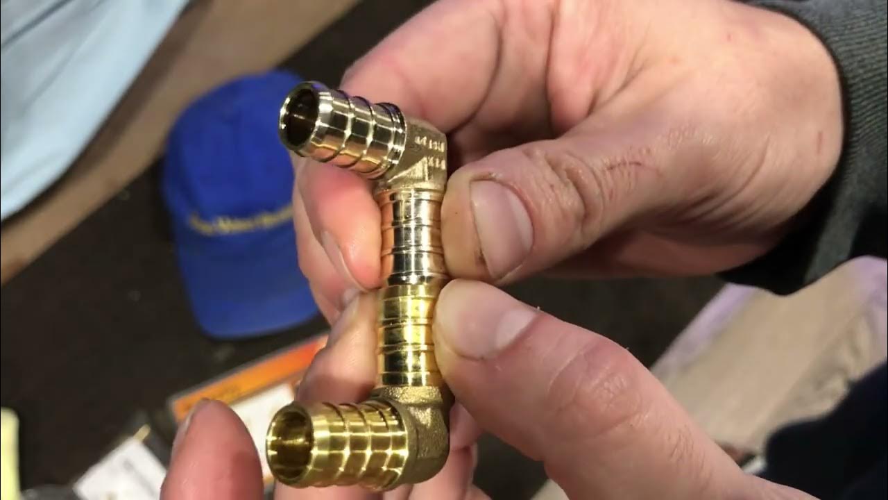 SharkBite 1/2 Inch Crimp 90 Degree Elbow, Brass Plumbing Fitting, PEX Pipe Vs Breezliy Lead Free ...
