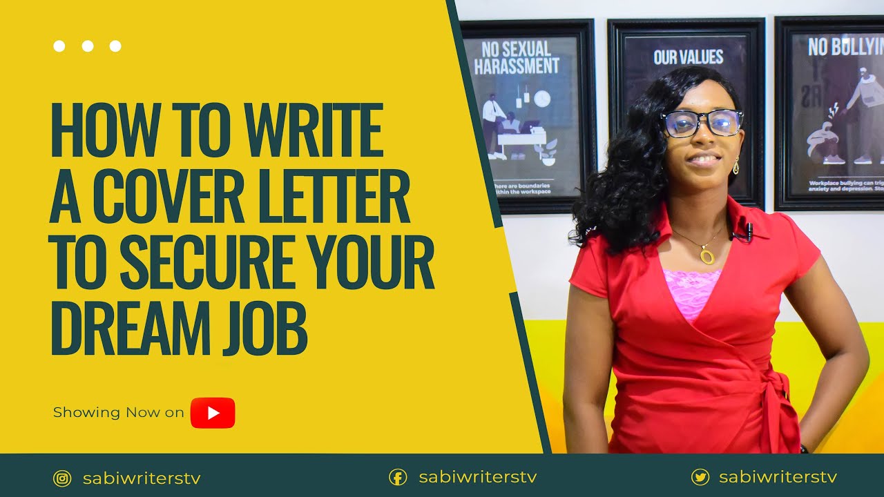 How To Write A Cover Letter To Secure Your Dream Job - YouTube