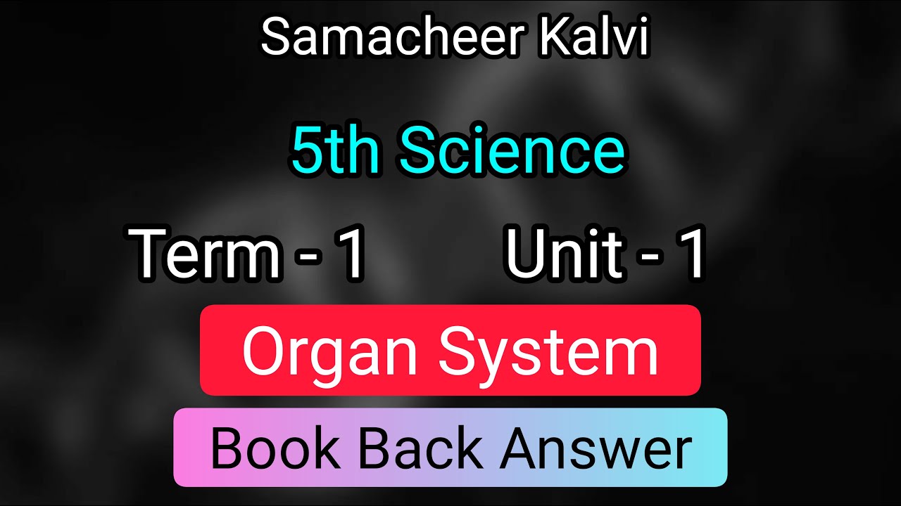 Organ System Unit 1 Term 1 5th Science Book Back Samacheer organ-system-unit-1-term-1-5th-science-book-back-samacheer