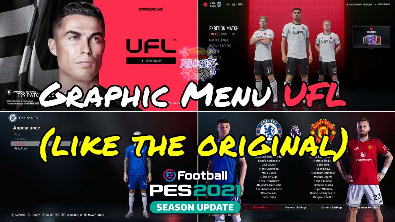 PES 2021 | Graphic Menu UFL ( like the original ) - YouTube