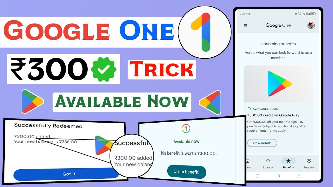 ₹300 free Redeem Code | Google one available soon problem I received ...