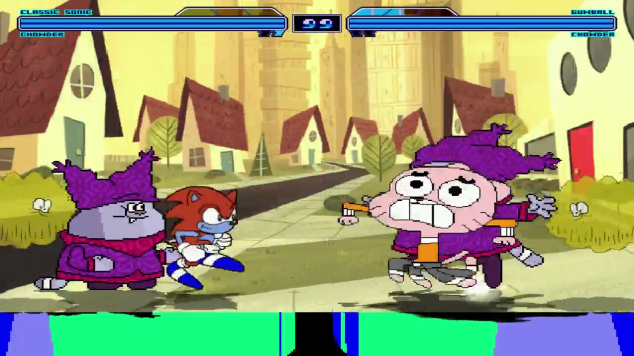 Mugen battle Sonic and Chowder vs Gumball and Chowder - YouTube