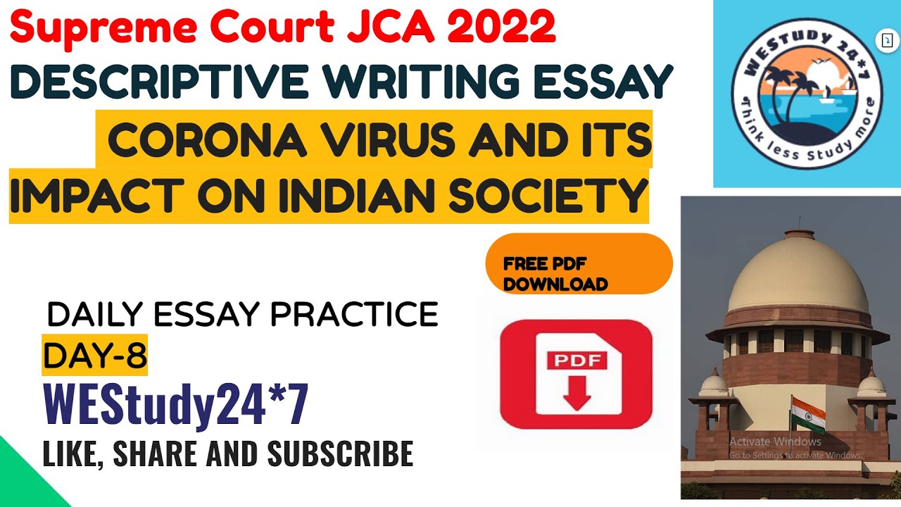 Supreme Court JCA Exam 2022 | Essay on CORONAVIRUS AND ITS IMPACT ON ...