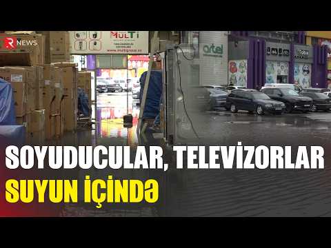 Soyuducular, televizorlar suyun içində - Sahibkarlara külli miqdarda ziyan dəydi - RTV