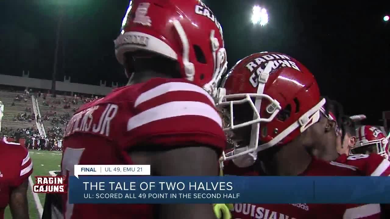 Ragin' Cajuns use explosive second half to roll Eastern Michigan - YouTube