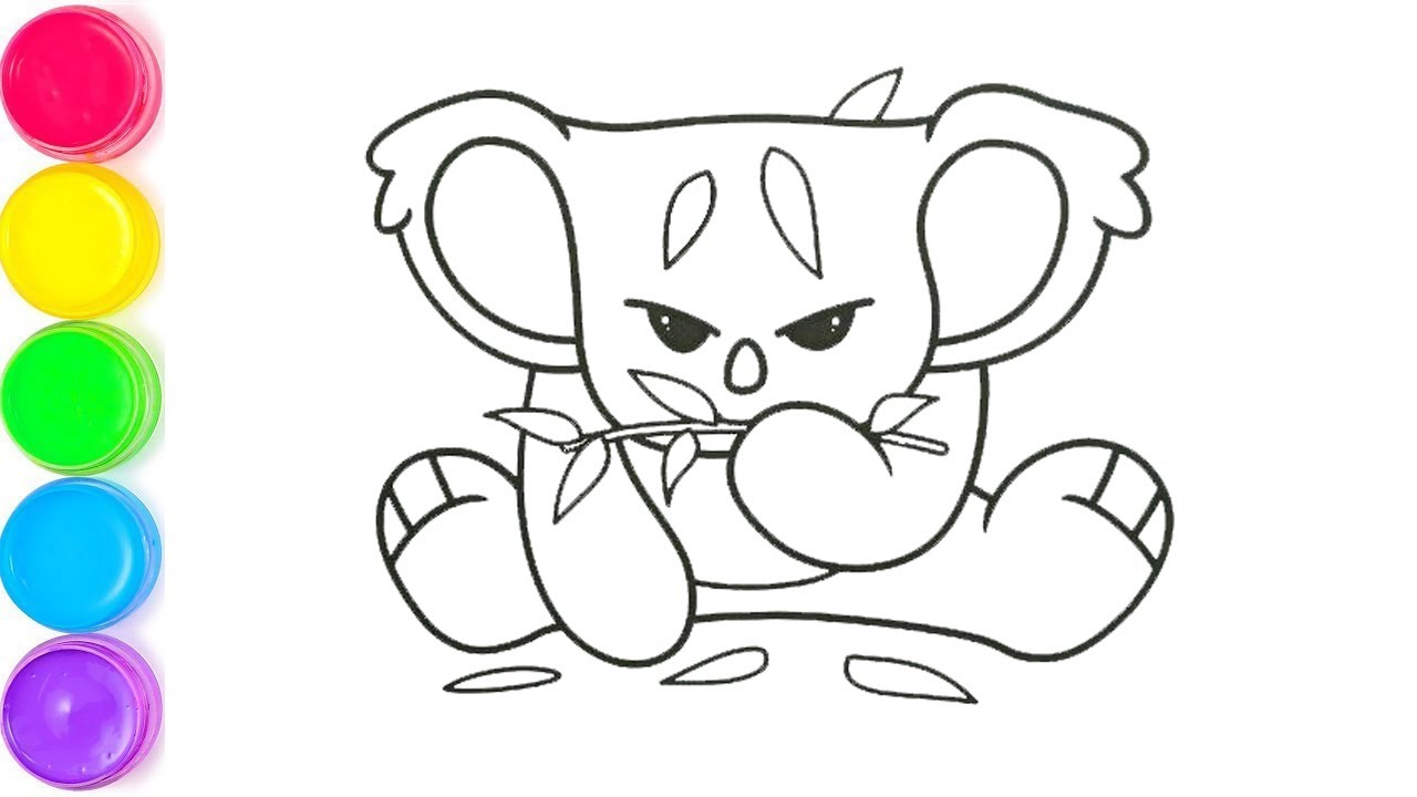 How to draw Koala | Easy Drawing,Painting & Colouring for Kids # ...