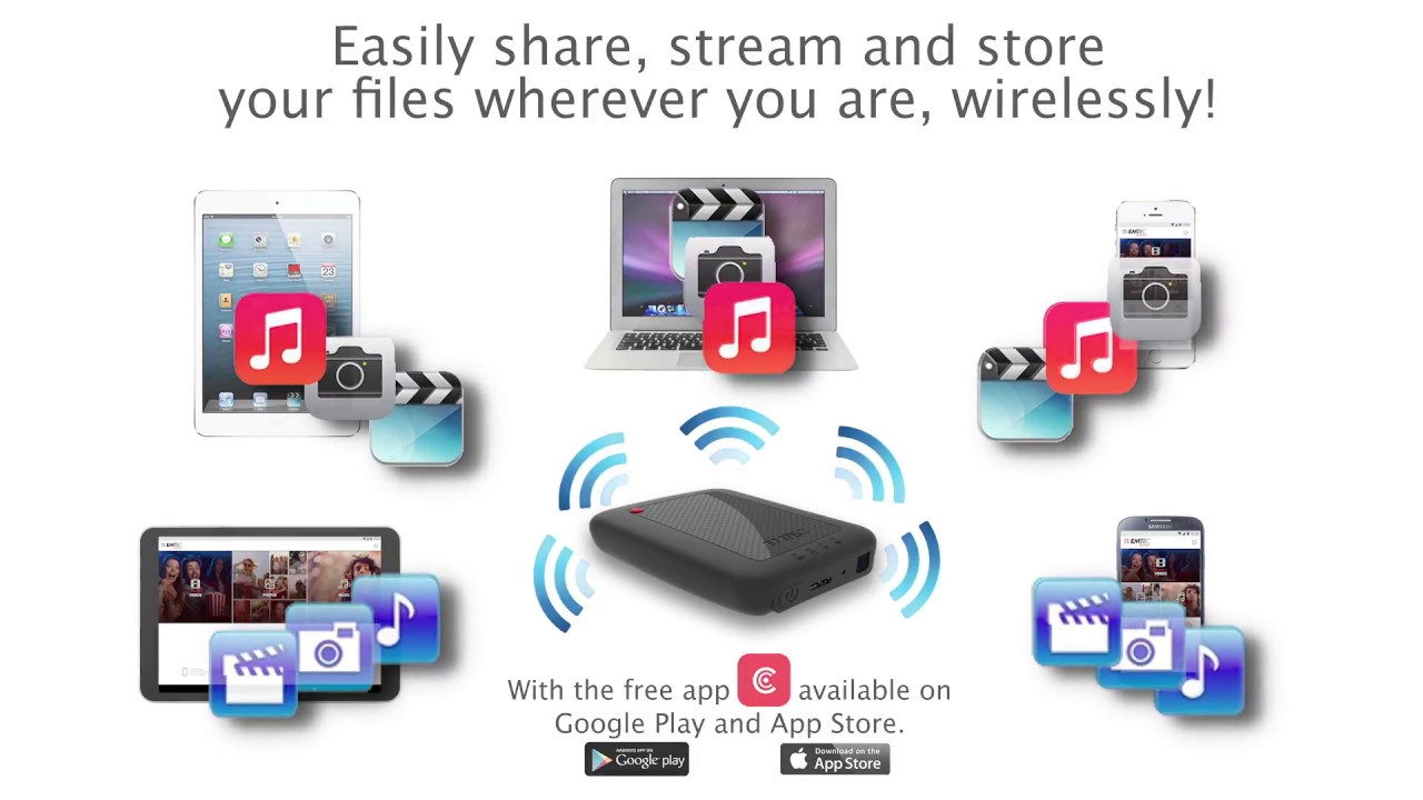 EMTEC Connect: Overview of the Wi-Fi HDD P700 - YouTube