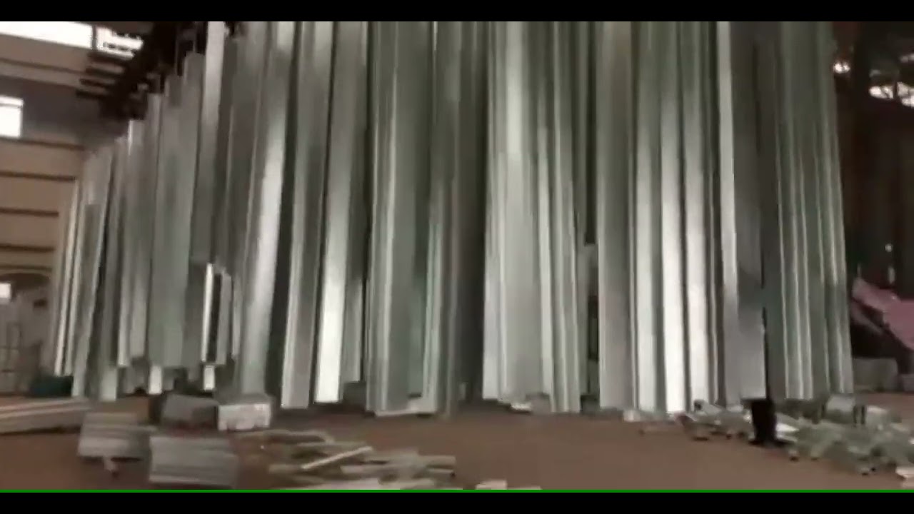 Hot dipped galvanised c section retaining wall post for australia - YouTube