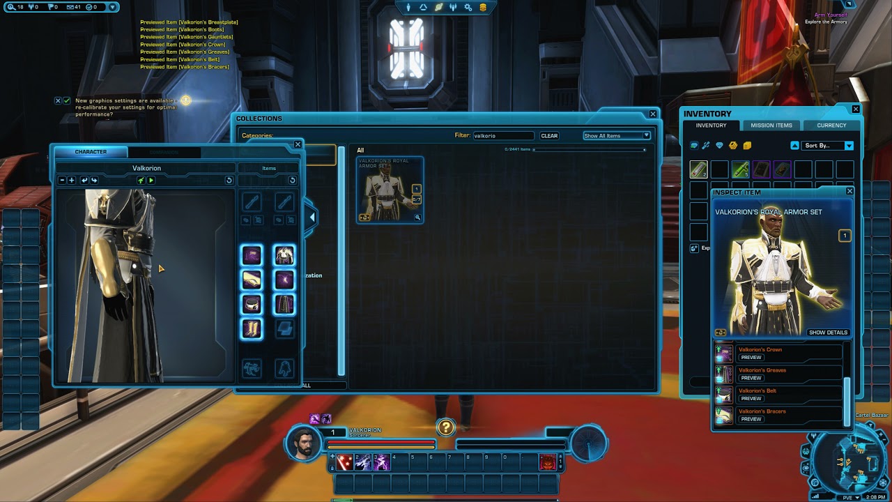 SWTOR PTS - Valkorion Armor Set Update - YouTube