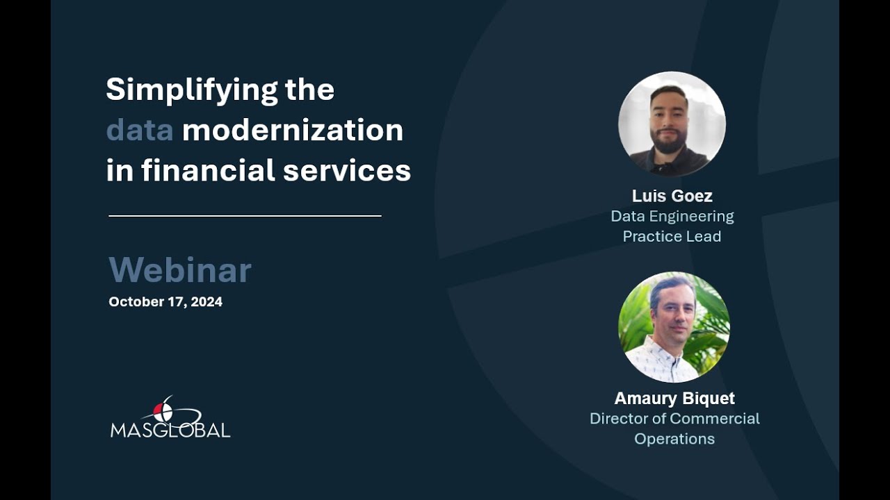 Webinar - Simplifying the data modernization in financial services ...