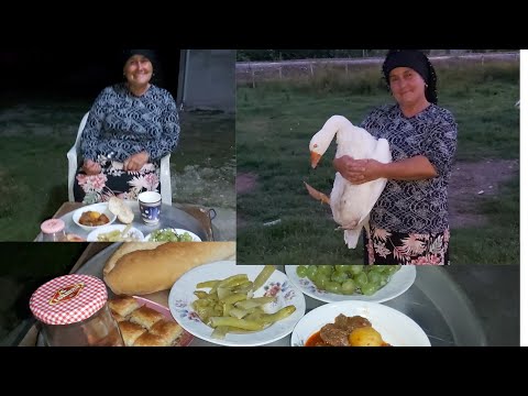 annem kaz'ı komşuya verdi ve akşam yemeği komşuda yedik #kazbakimi #komsu yemegi
