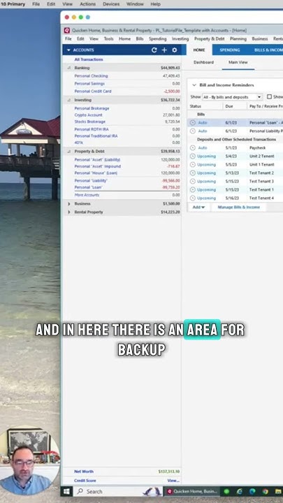 How to Set Up Automatic Backup in Quicken - YouTube