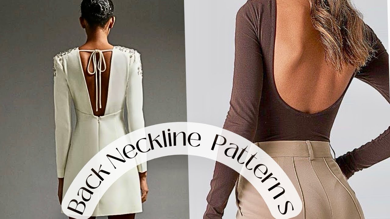 How to Draft Four Trendy Back Necklines | Beginners Friendly Tutorial ...