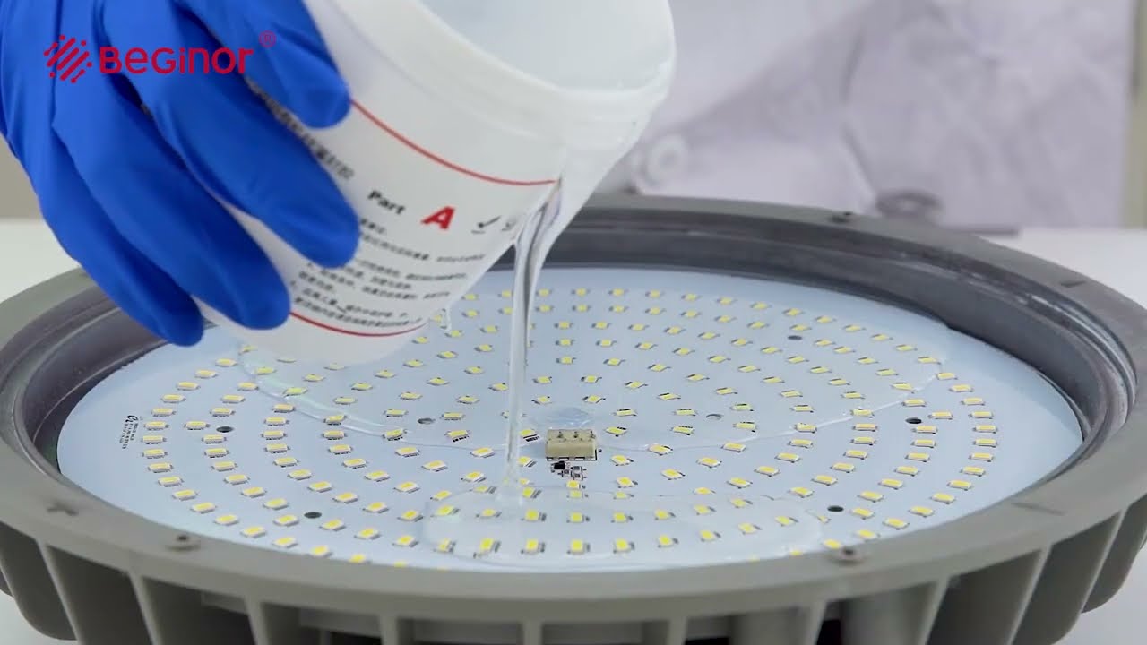 BESIL 8125 transparent silicone potting compound - YouTube