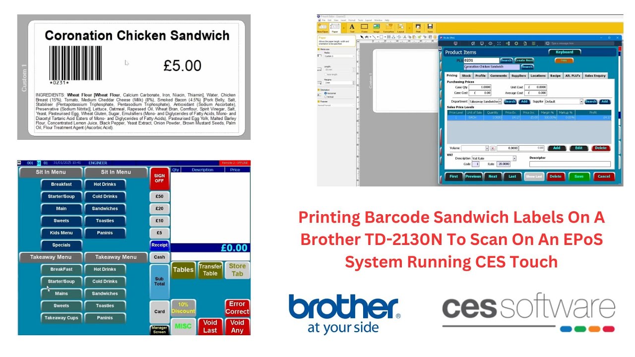 Printing Barcode Sandwich Labels On A Brother TD 2130N To Scan On An ...