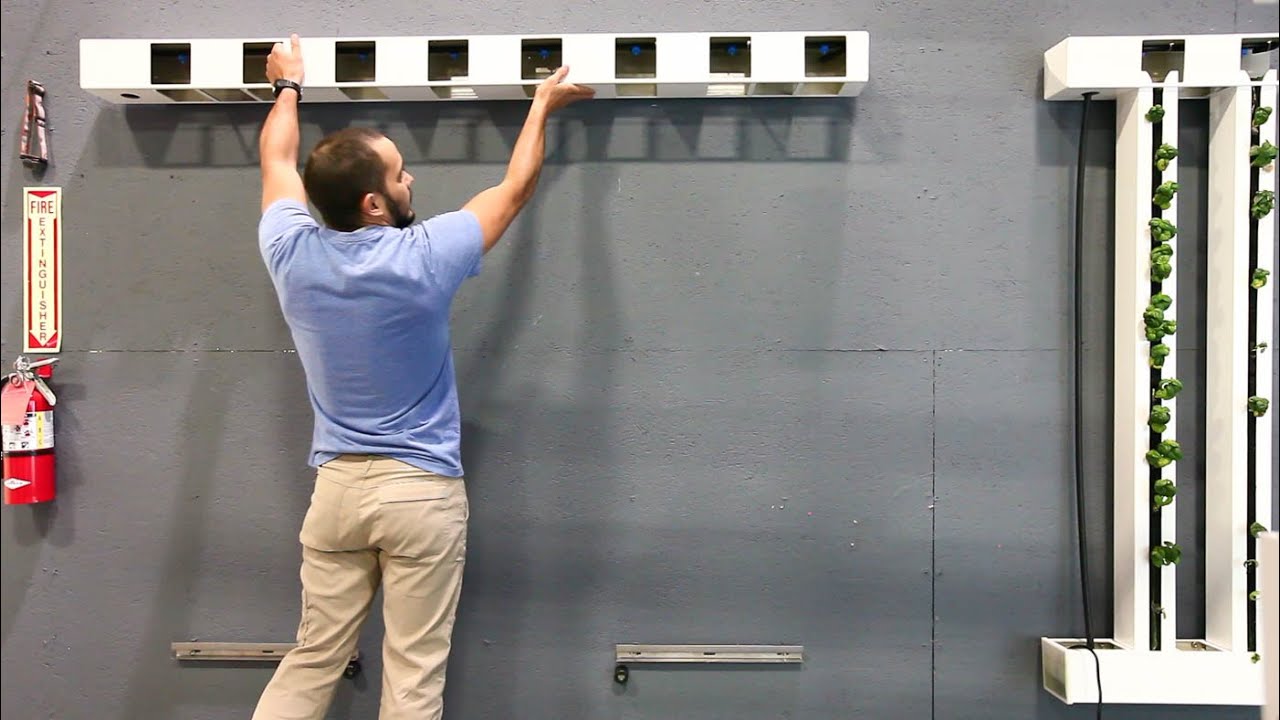 Mounting a 2 or 4-Tower ZipGrow Farm Wall™ - YouTube
