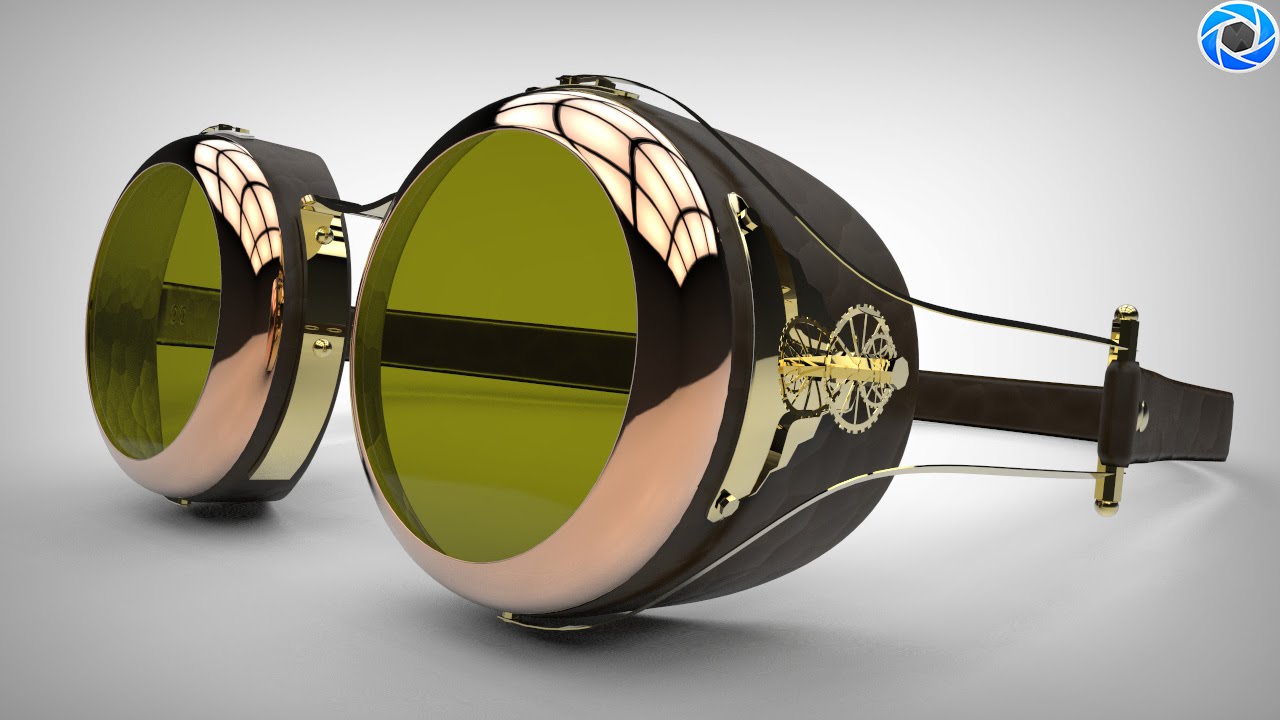 How to texture Steampunk goggles in Maya ( Part 2 of 2 ) - YouTube