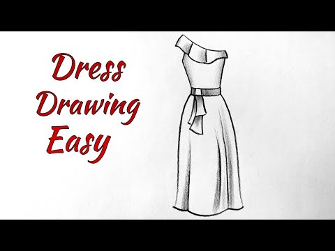 How to draw dress for girls👗|How to draw girl dress|Short girl dressing ...