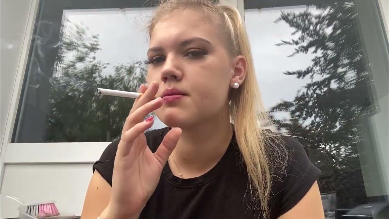 Blonde German Teen Smoking - YouTube