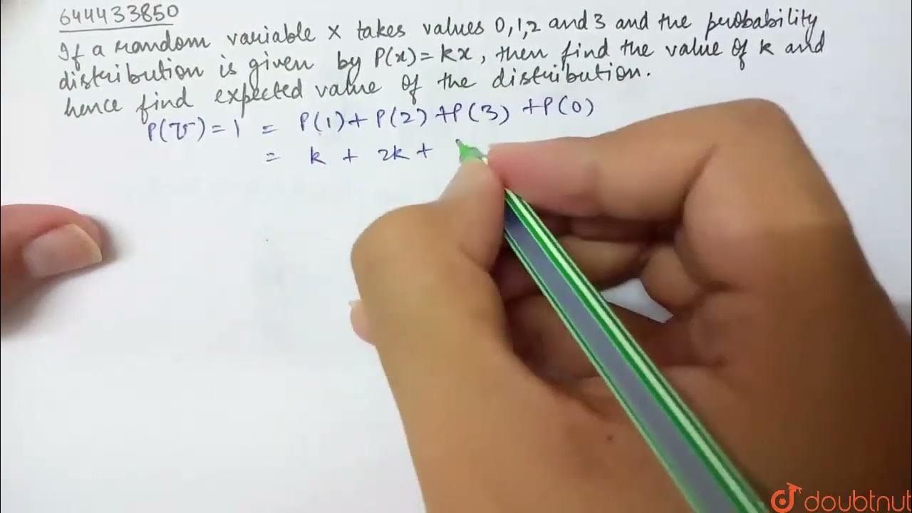 If a random variable x takes values 0,1,2 and 3 and the probability distribution is given by P(x ...