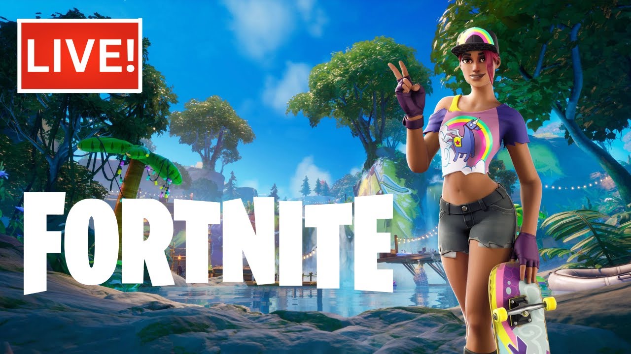 Playing Fortnite Live! - YouTube