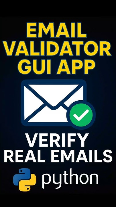 💻 Verify Emails Instantly! Built in Python GUI 🔐 Offline SMTP Check ⚡ #fuzzutech #emailverifier ...