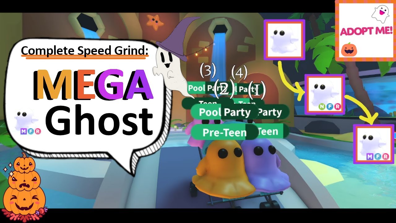 COMPLETE Speed Grind From NORMAL to MEGA Ghost 👻🌈 + Halloween Mini ...