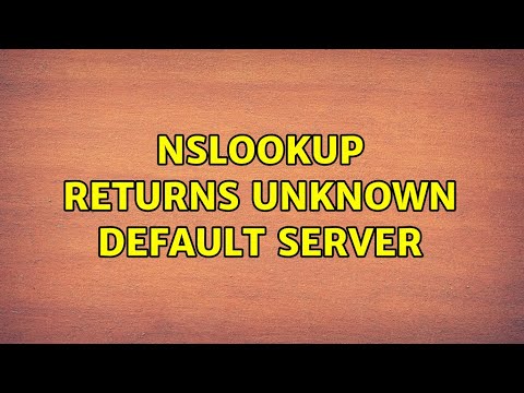 nslookup returns Unknown default server - YouTube