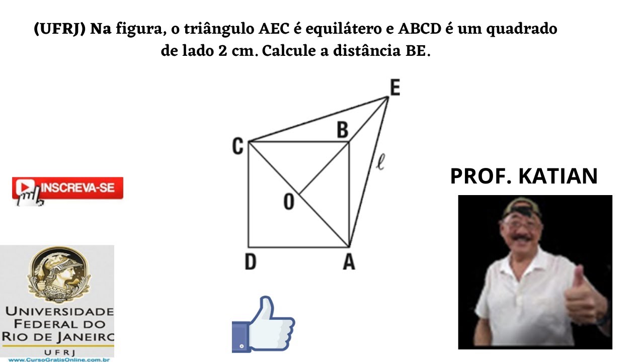 Ufrj Na Figura O Triângulo Aec é Equilátero E Abcd é Um Quadrado De