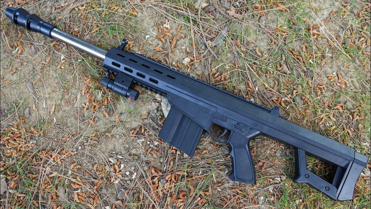 Realistic and Powerful Toy Rifle!! Big Machine Gun Unboxing - YouTube