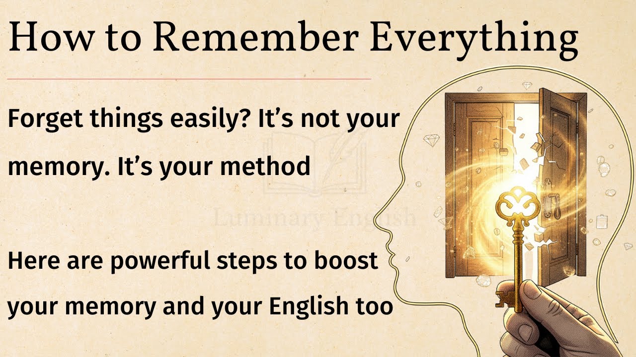 How to Remember Everything - Boost Your Memory || Learn English with ...