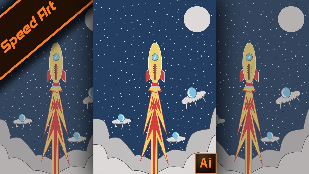 Adobe Illustrator | Vector Portrait Rocket Launched [Speed Art] - YouTube