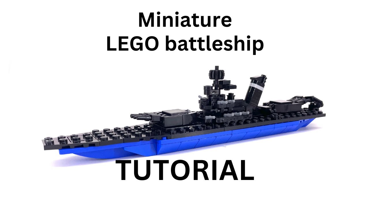 LEGO miniature battleship (tutorial) - YouTube