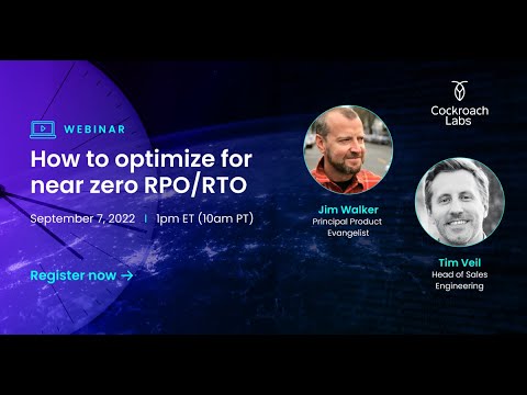How to optimize for near zero RPO/RTO | Achieve Business Continuity ...