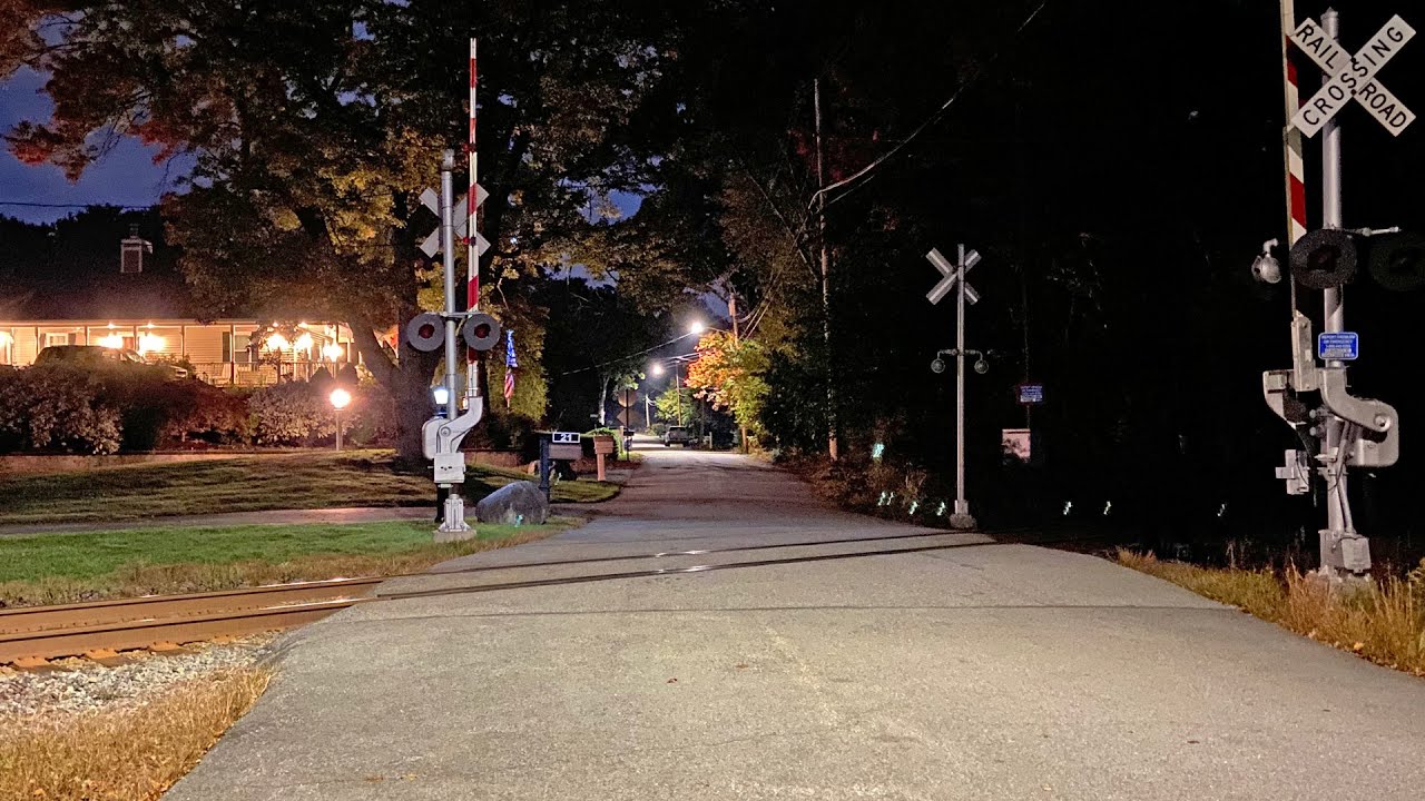 Northbound MBTA Train Crosses Kilmarnock St in Wilmington on the ...