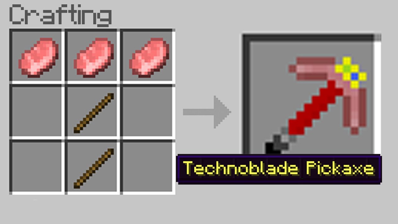 Technoblade Tools in Minecraft - YouTube