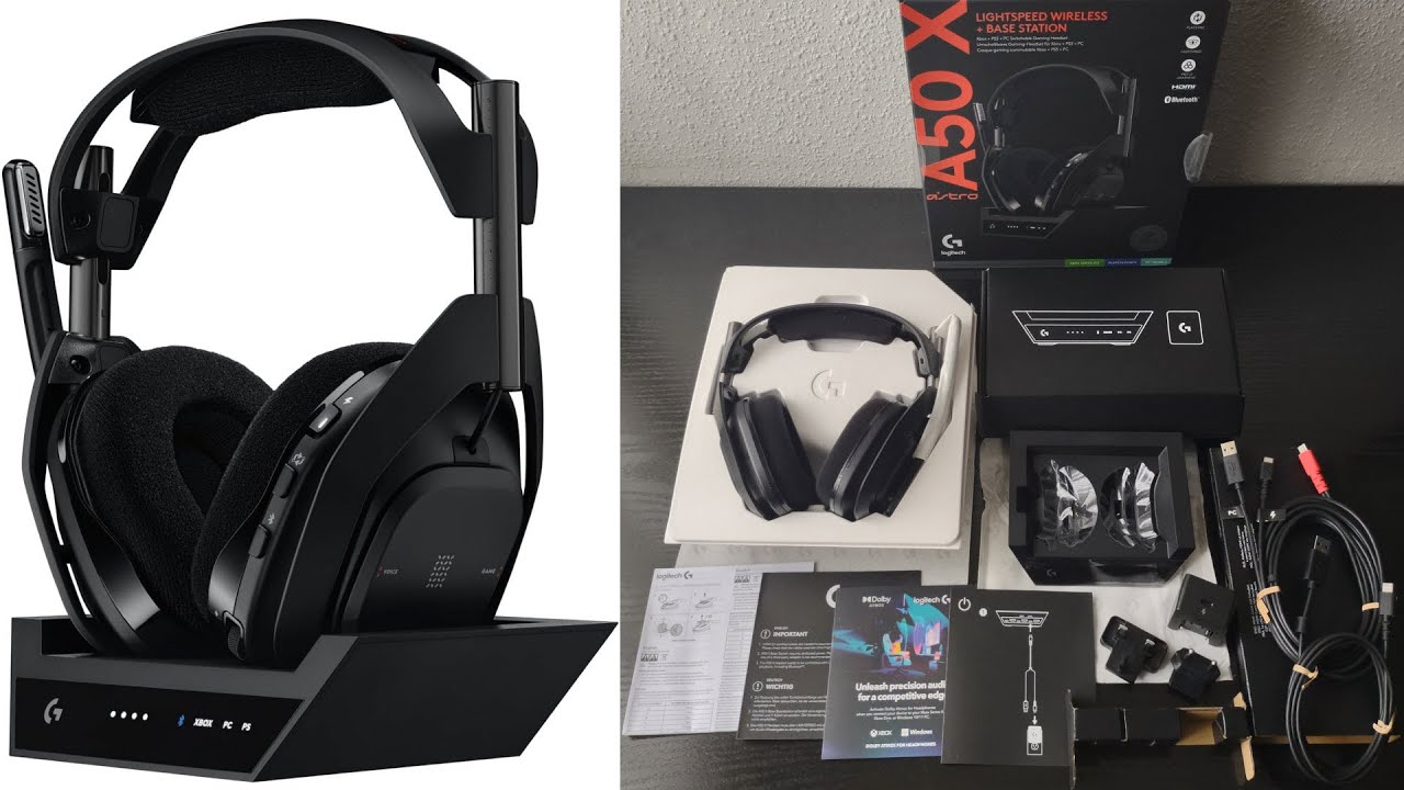 Logitech G Astro A50 X, auriculares inalámbricos, estación base (PC/Xbox/PS) - YouTube