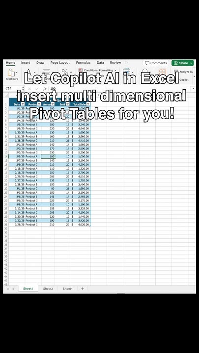🚀 Use Copilot AI in Excel to Create a Pivot Table in SECONDS! 🔥 # ...