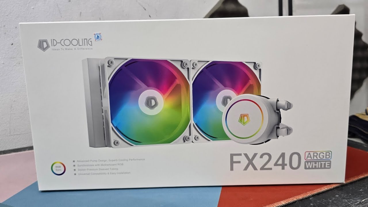 ID-Cooling FrostFlow FX240 White ARGB - Unboxing - YouTube