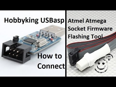 How To - USBasp to Atmel Atmega Socket Firmware Flashing Tool - YouTube