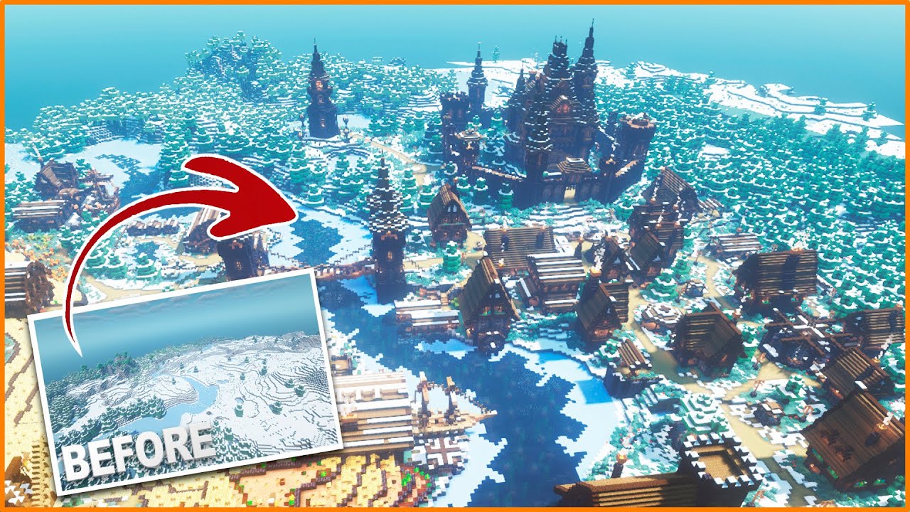 Medieval Taiga Village and Castle | Minecraft Timelapse [WORLD DOWNLOAD ...