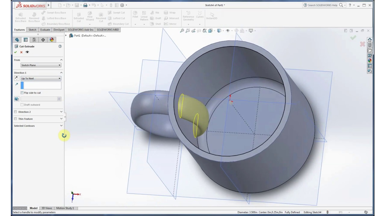 Cup SolidWorks 2016 - YouTube