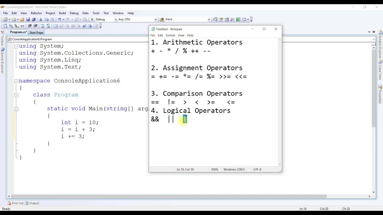 c# ch 1 lec 5 - YouTube