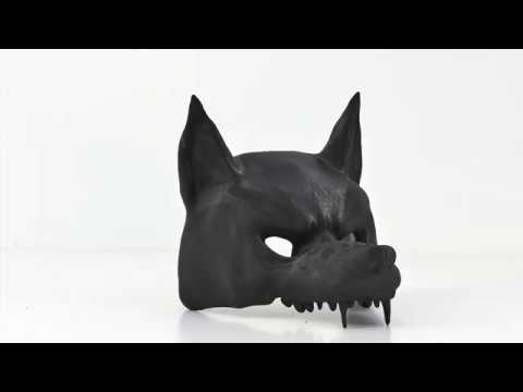3D Print Wolf Mask - Ultimaker 2 Extended+ 3D Printer - YouTube