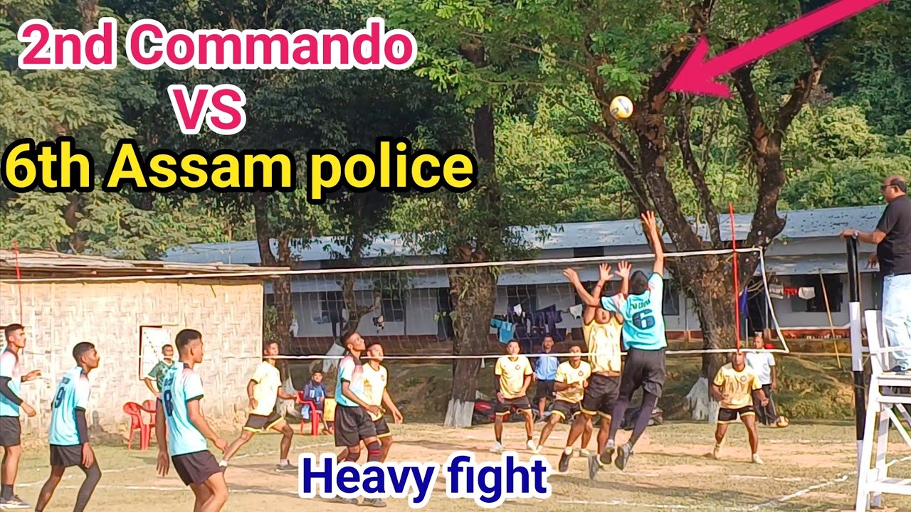 Commando vs 6th Assam Police volleyball Match 🙏Heavy fighting 💪 Police ...