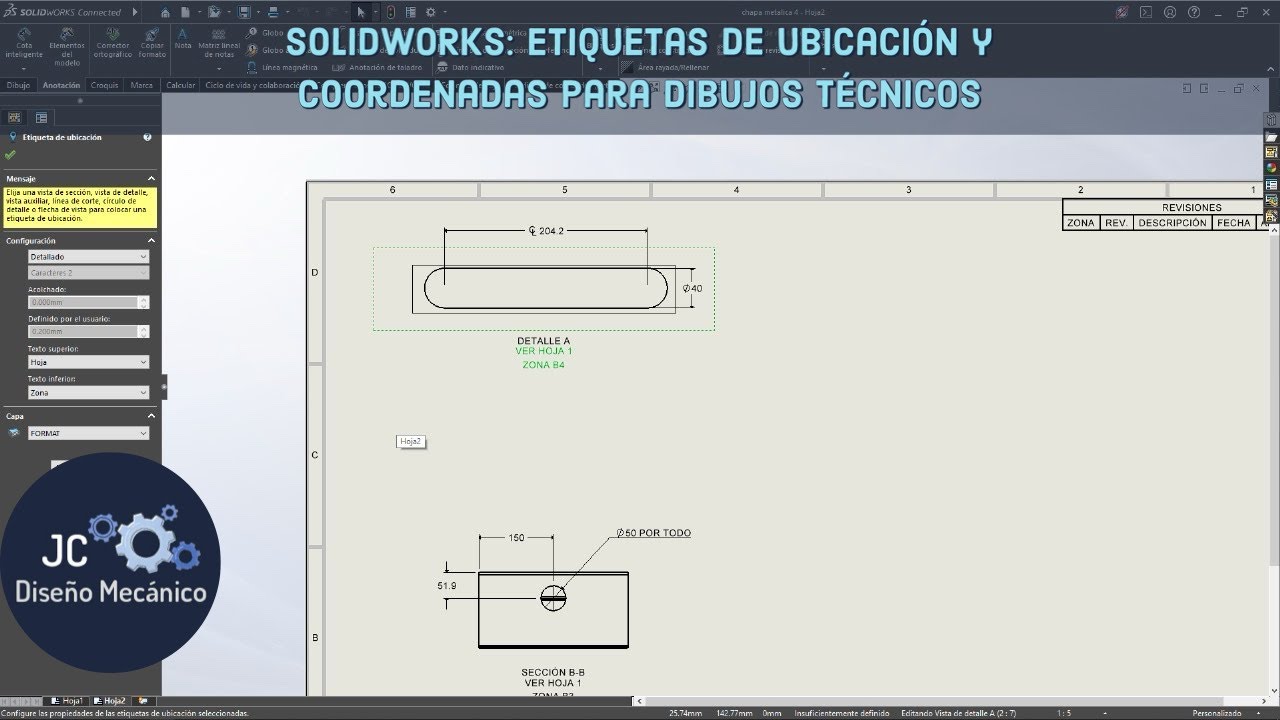 Optimiza Tus Planos en Solidworks con Etiquetas de Ubicación Precisas ...