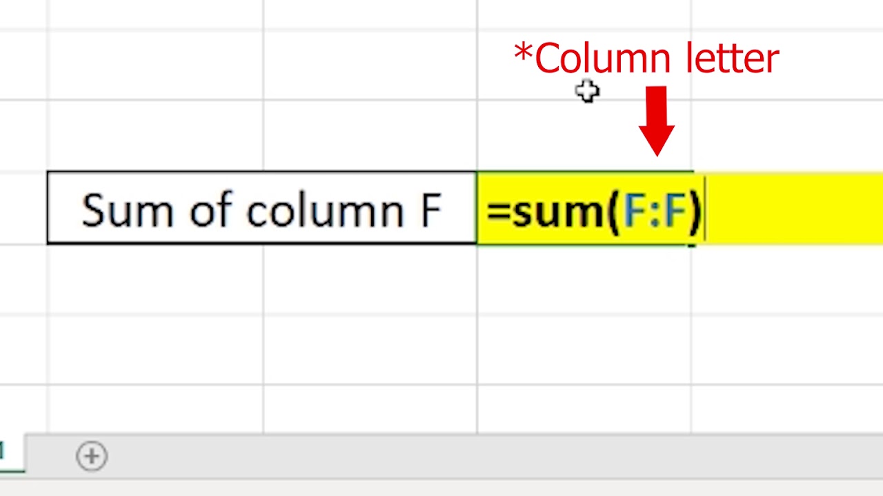 How To Sum An Entire Column In Excel 30 Second Tutorial YouTube How To Sum An Entire Column In Excel 30 Second Tutorial YouTube